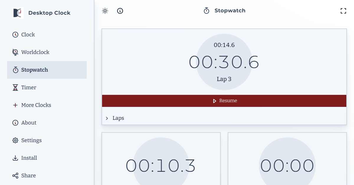 Stopwatch - Desktop Clock